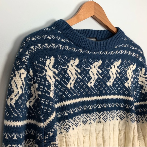 Christopher Rand | Sweaters | Vintage Christopher Rand Bluewhite Ski Sweaterlg | Poshmark